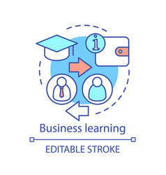 Business learning concept icon Royalty Free Vector Image