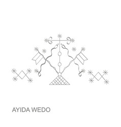 Icon with veve vodoo symbol ayida weddo Royalty Free Vector