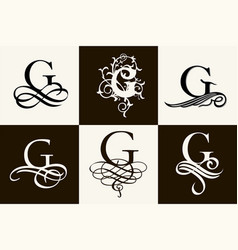 Capital letter g for monograms emblems and logos Vector Image