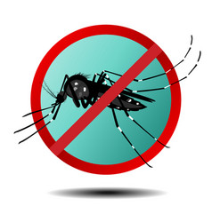 Mosquito stop sign icon Royalty Free Vector Image