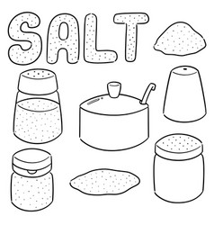 Set salt Royalty Free Vector Image - VectorStock
