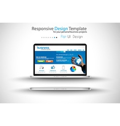 Infographics elements computer laptop notebook c Vector Image