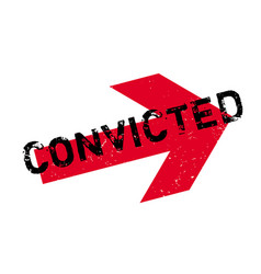 Convicted rubber stamp Royalty Free Vector Image