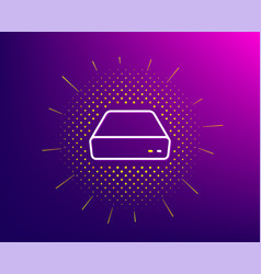 Mini pc line icon small computer device sign Vector Image