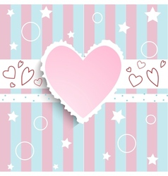 Heart background frame postcard cover Royalty Free Vector