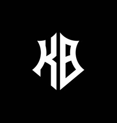 Kb monogram logo with sharped shape design Vector Image