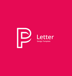 Letter p question mark logo icon design template Vector Image