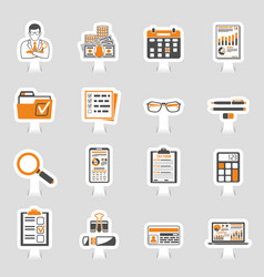 Line accounting icons Royalty Free Vector Image