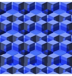 Isometric cubes seamlessly repeatable pattern 3d Vector Image