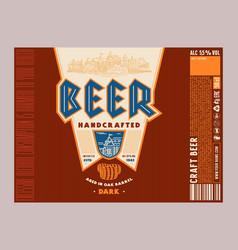 Beer label design background Royalty Free Vector Image
