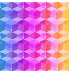 Isometric cubes seamlessly repeatable pattern 3d Vector Image