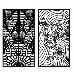 Laser cutting pattern design Royalty Free Vector Image