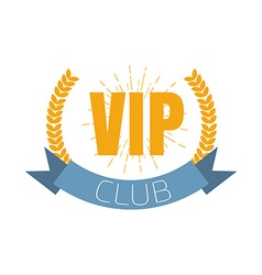 Vip club logo text with wings Royalty Free Vector Image