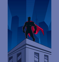 Superhero back isolated Royalty Free Vector Image