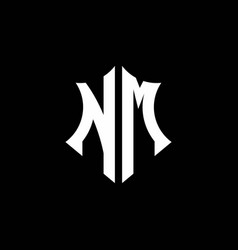 Nm monogram logo with sharped shape design Vector Image