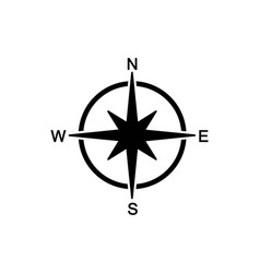 North symbol compass Royalty Free Vector Image