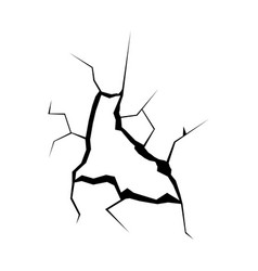 Crack wall fracture texture effect of ground Vector Image