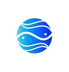 Fish water logo Royalty Free Vector Image - VectorStock