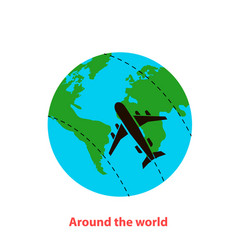 Travel around the world symbol Royalty Free Vector Image
