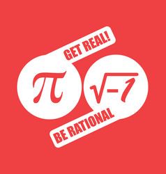 Cartoon math word with symbols Royalty Free Vector Image