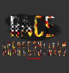 Hand drawn doodle font alphabet letters abc upper Vector Image