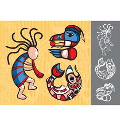 Aztec symbol coatl Royalty Free Vector Image - VectorStock