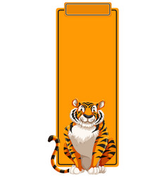 Tiger nature frame border Royalty Free Vector Image