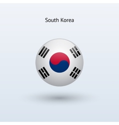 South korea korean round circle country flag Vector Image