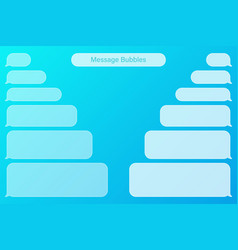 Blank message bubbles chat or messenger Royalty Free Vector