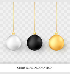 Realistic multicolored christmas balls set Vector Image