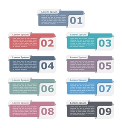 Ribbons with numbers Royalty Free Vector Image