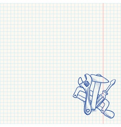Maintenance Tools Drawing Royalty Free Vector Image