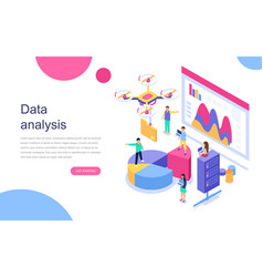 Isometric 3d business statistics data charts Vector Image