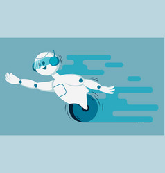 Cute japanese kokeshi doll character cartoon Vector Image