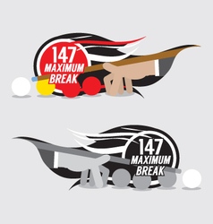 147 Maximum Break Badge Design Royalty Free Vector Image