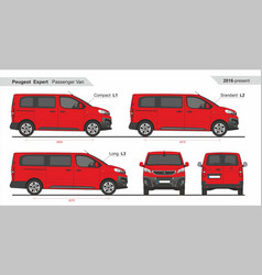 Peugeot rifter passenger van l2 2018-present Vector Image