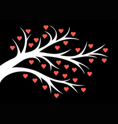 Love hearts tree Royalty Free Vector Image - VectorStock