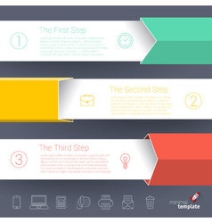 Steps step chart and graph mock up Royalty Free Vector Image