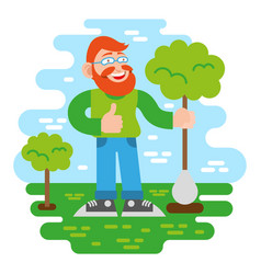 Green tree cartoon Royalty Free Vector Image - VectorStock