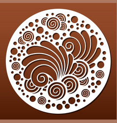 Laser cut template circular panel pattern for cnc Vector Image