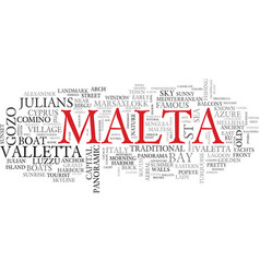 Malta word cloud concept Royalty Free Vector Image