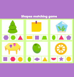 Matching children educational game match objects Vector Image