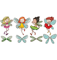 Four bulls Royalty Free Vector Image - VectorStock