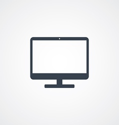Simple black color desktop computer logo icon Vector Image