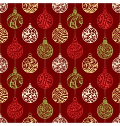 Seamless red christmas pattern Royalty Free Vector Image