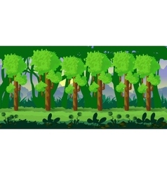 Forest game background 2d application Royalty Free Vector