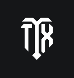 Tx logo monogram design template Royalty Free Vector Image