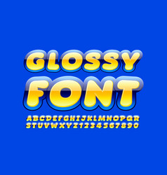 Cartoon yellow font Royalty Free Vector Image - VectorStock