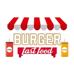 Fast food counter Royalty Free Vector Image - VectorStock