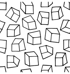 Abstract isometric 3d geometric outline shapes Vector Image